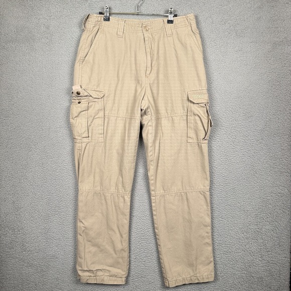 Pants | Guide Gear Pants Mens 32x32 Khaki Cargo Plaid Flannel Lined ...